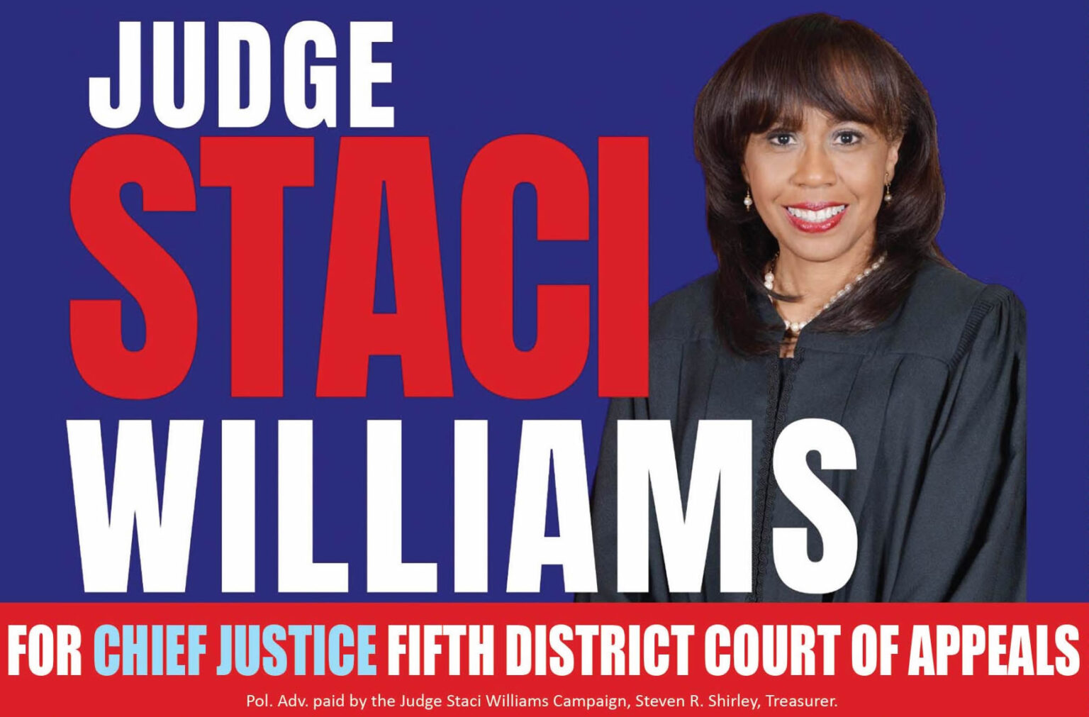 Elect Judge Staci Williams, For Chief Justice Fifth District Court of Appeals 2024 - Judge Staci ...